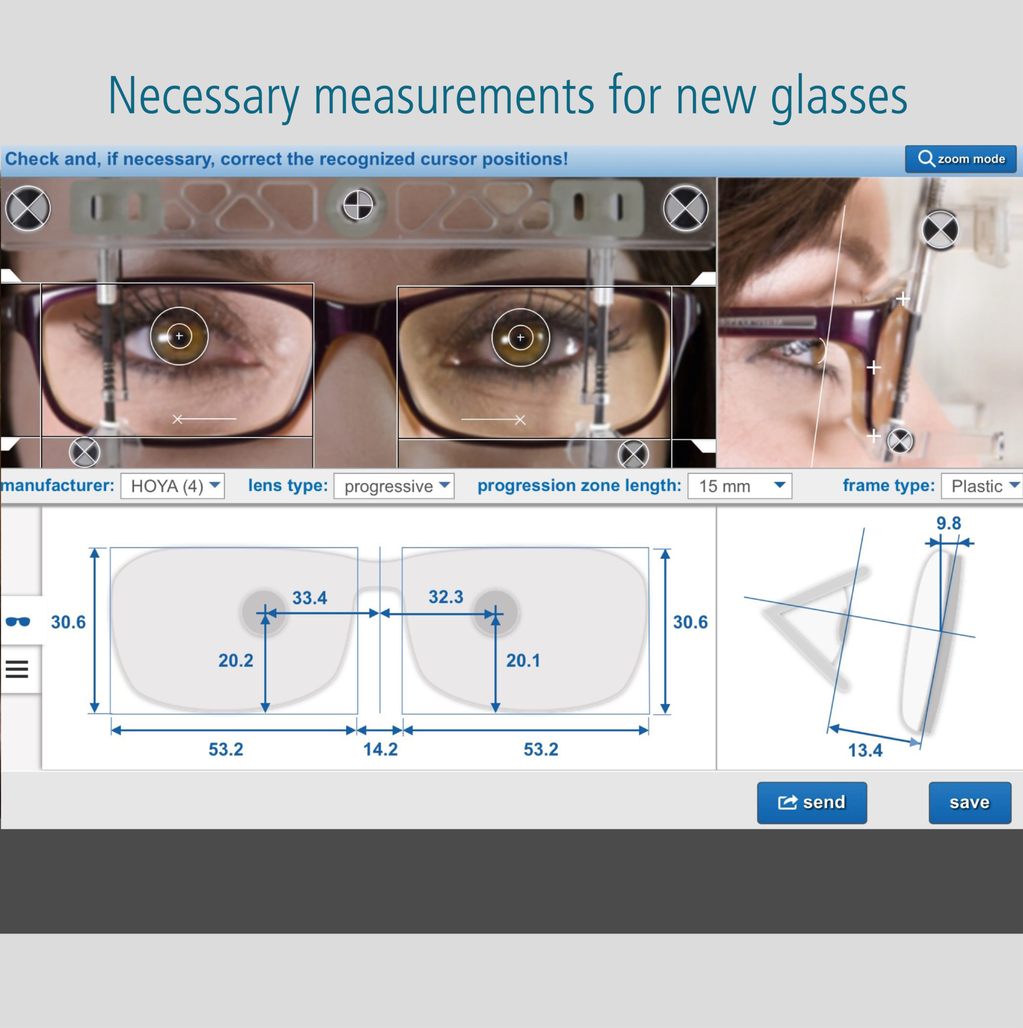 Necessary measurements for dispensing and fitting new glasses ...